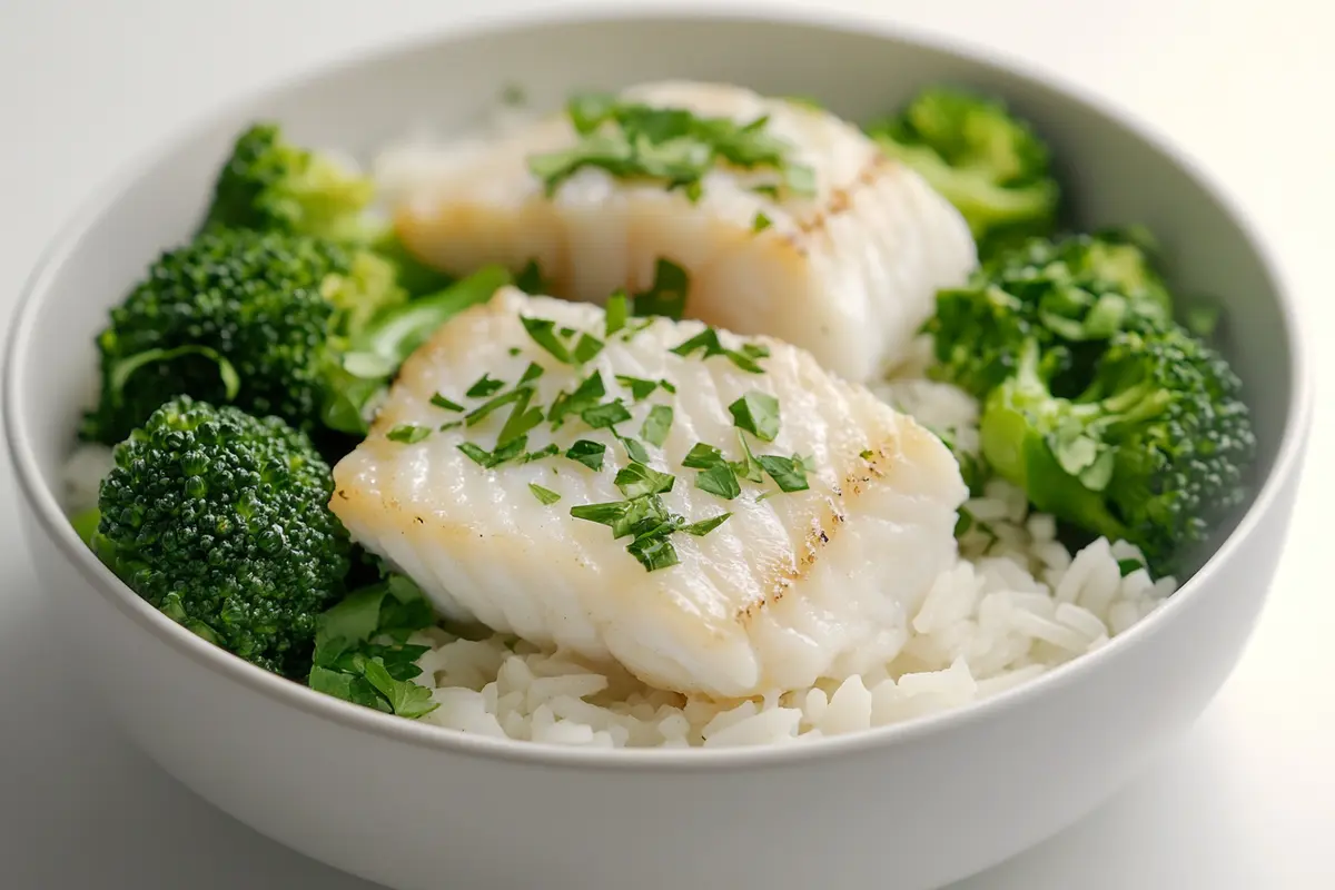 cod fish with broccoli and rice: 3 Steps for a Tasty Meal ...